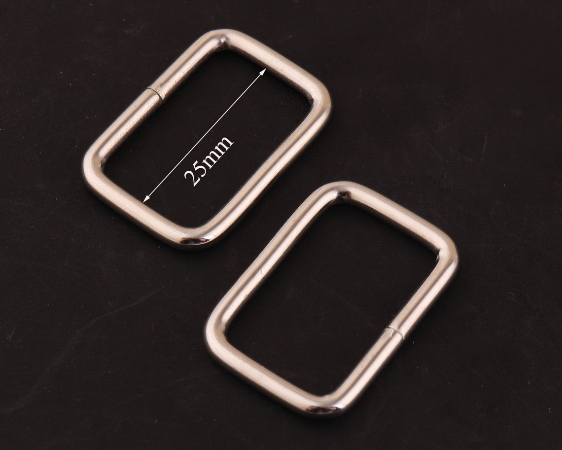 1 Inch25 Mm Silver Square Rings Rectangular Ring Strap | Etsy