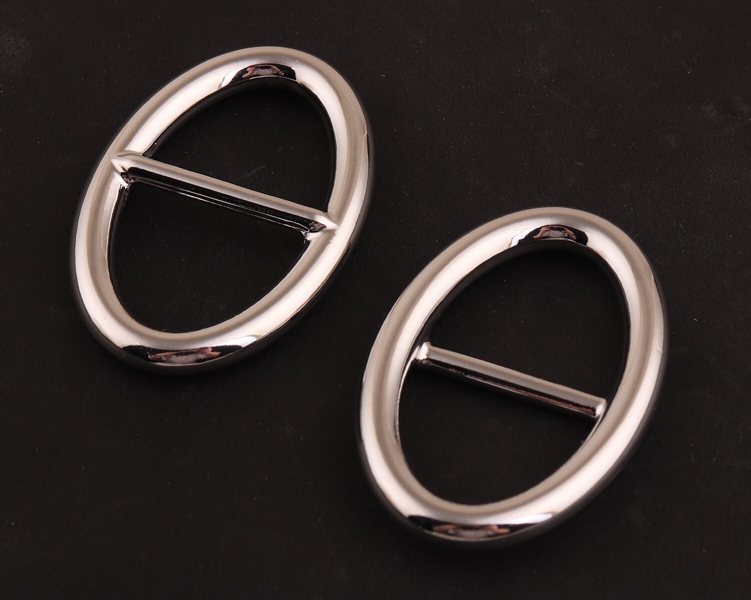 16mm Sliver and Gold Oval Slide Buckle Strap Buckle Belt Buckle Oval ...
