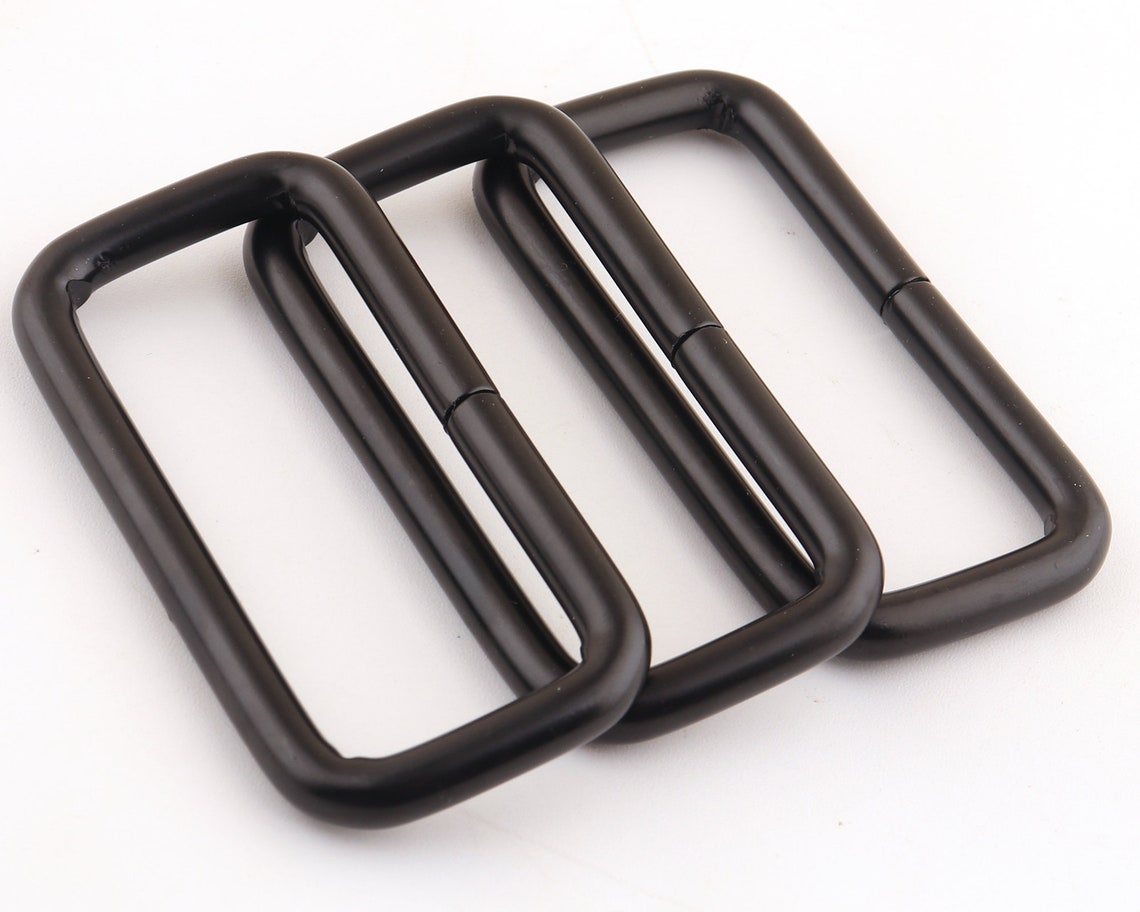 2 inch 51 mmBlack rectangle rings/Rectangle Loop/Metal | Etsy
