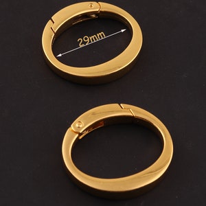 30mm Round Spring Ring Rose Gold/gold Oval Spring Snap Hook Gate O ...
