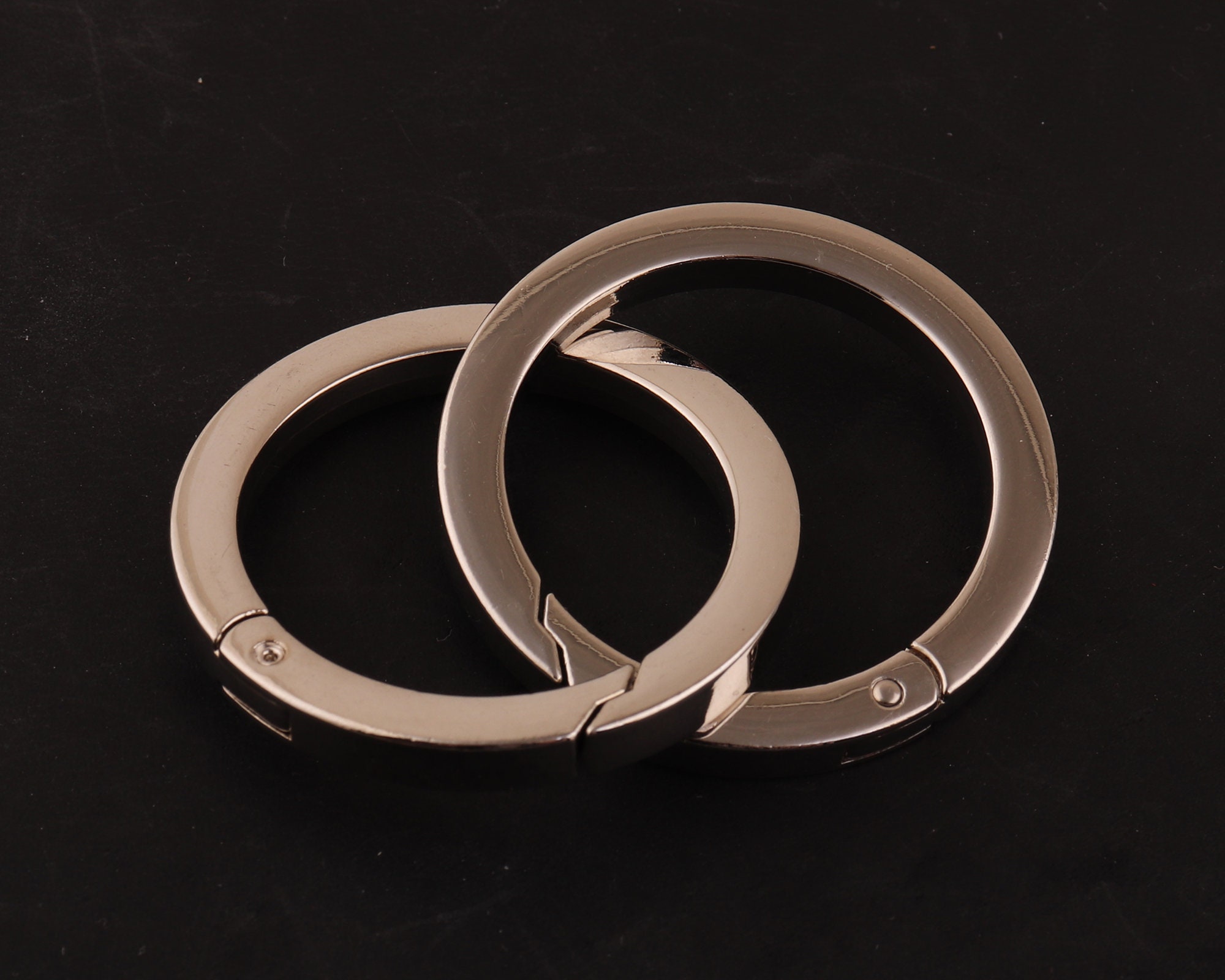 33mm Rose Gold and Gold Round Ring Gate Silver Spring Snap - Etsy