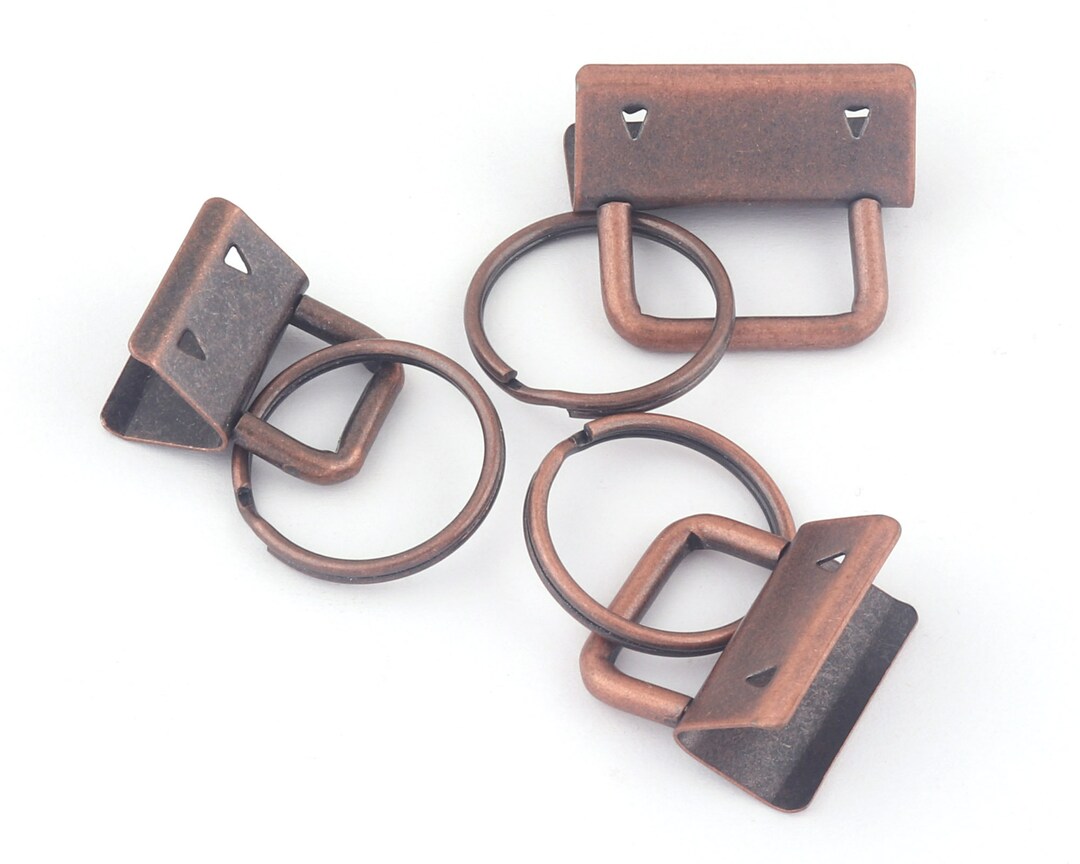 20-32mm Copper Key Fob Hardware With Key Rings Sets Metal Keychain ...