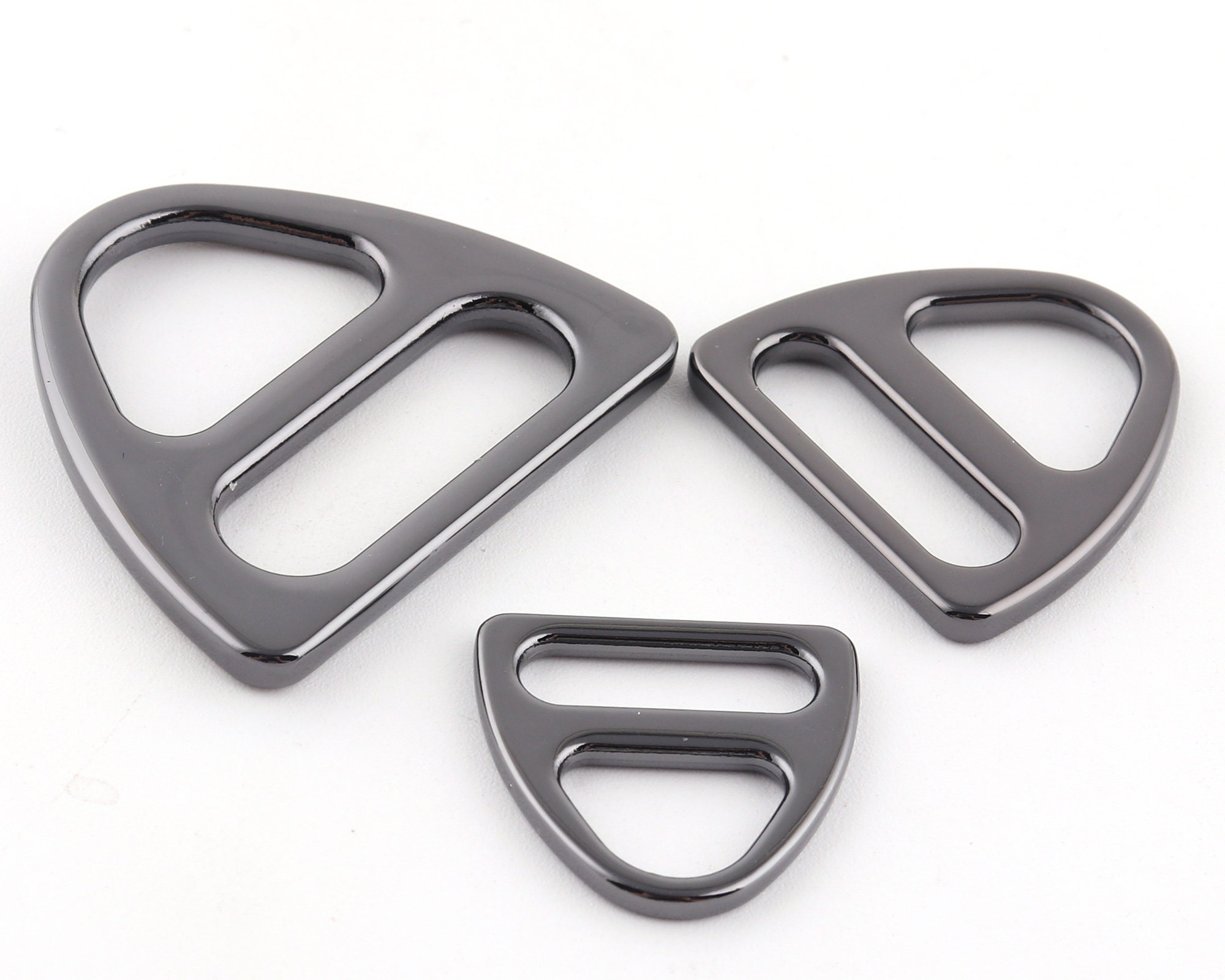 Gunmetal Solid Cast Large D Ring Buckles Snap Hook Adjusters Triangle ...