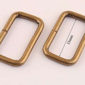 1 1/4 Inch 33mmbronze and Black Rectangle Rings Metal - Etsy