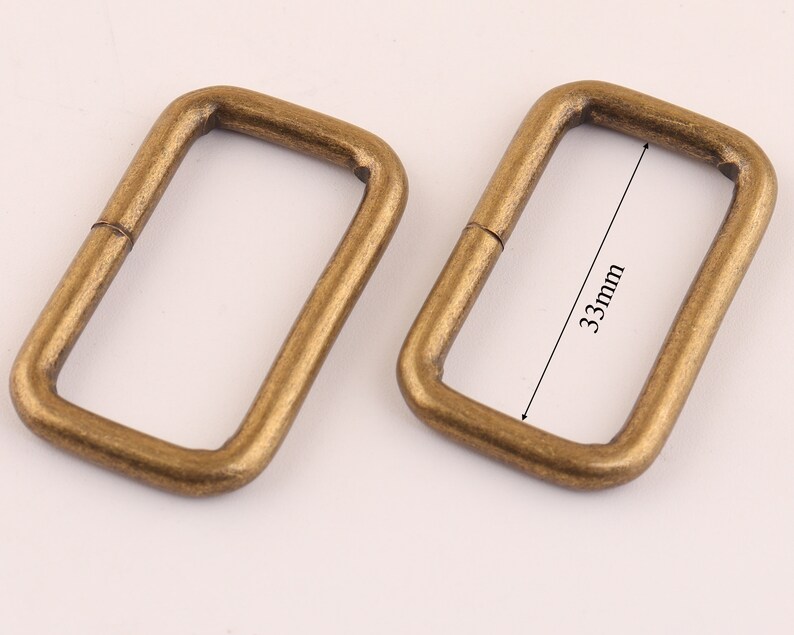 1 1/4 Inch 33mmbronze and Black Rectangle Rings Metal - Etsy