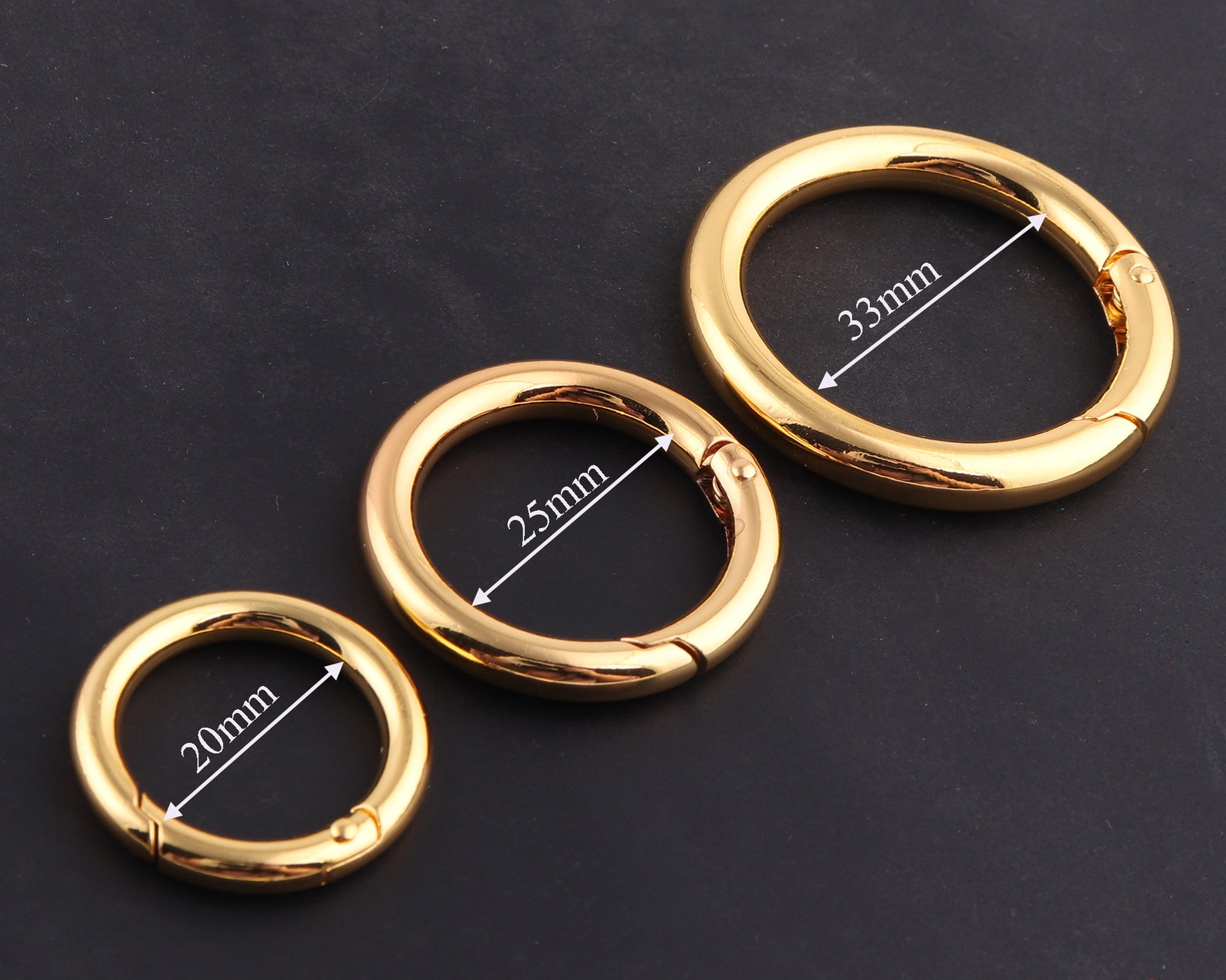 Spring Gate Ring Thin Spring Ring Push Gate Snap Hook Purse O - Etsy