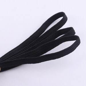 8mm White Flat Elastic Cord for Face Mask Stretch Cord Elastic Band ...