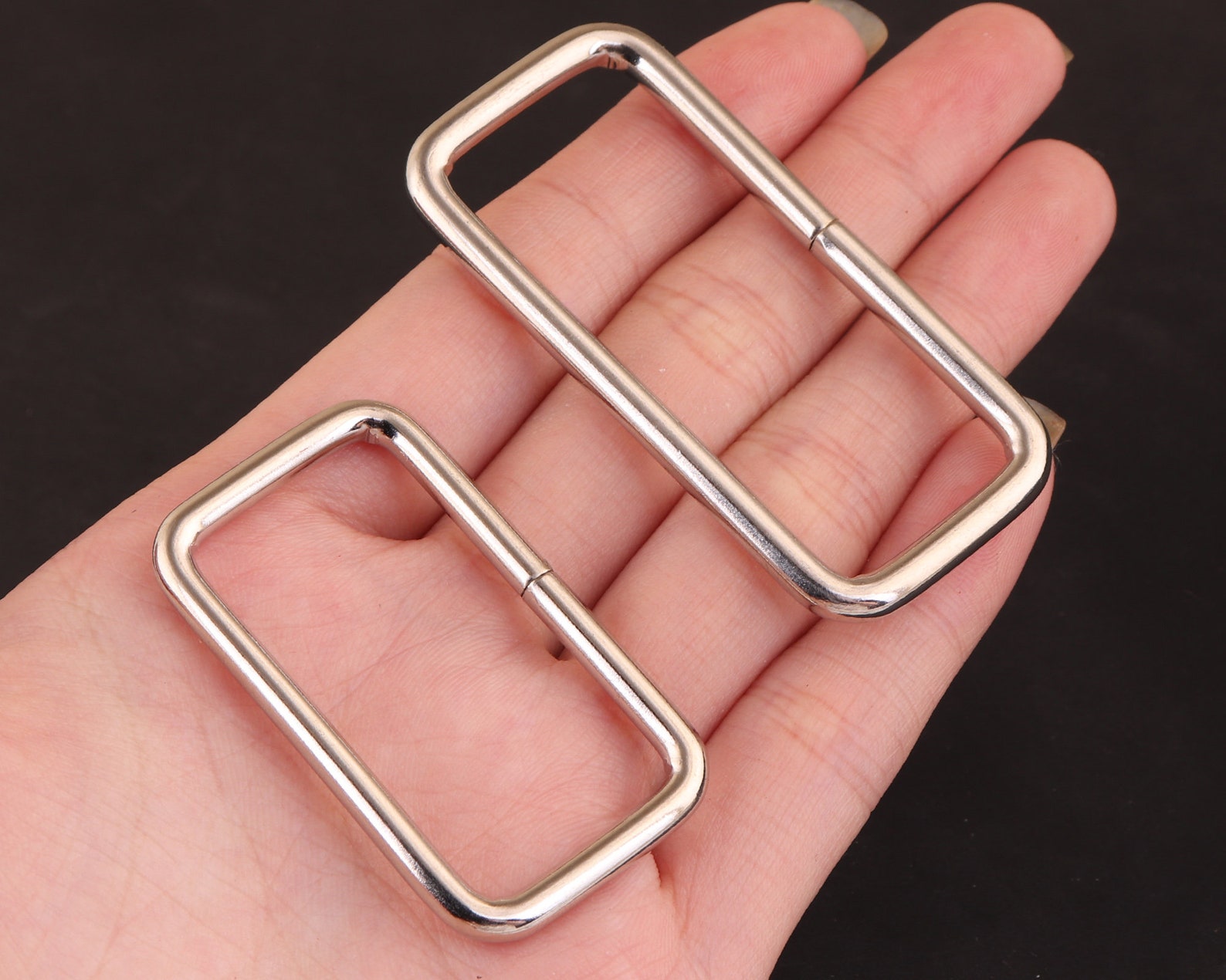 2 Inch/38mm Rectangular Wire Loops / Rings-silver Rectangle - Etsy