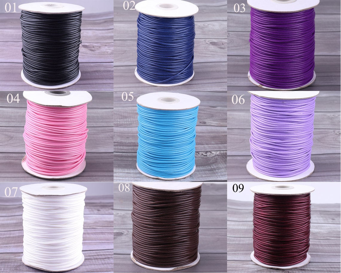 2mm Waxed Polyester Cord Korean Cordstringing Cord Macrame - Etsy