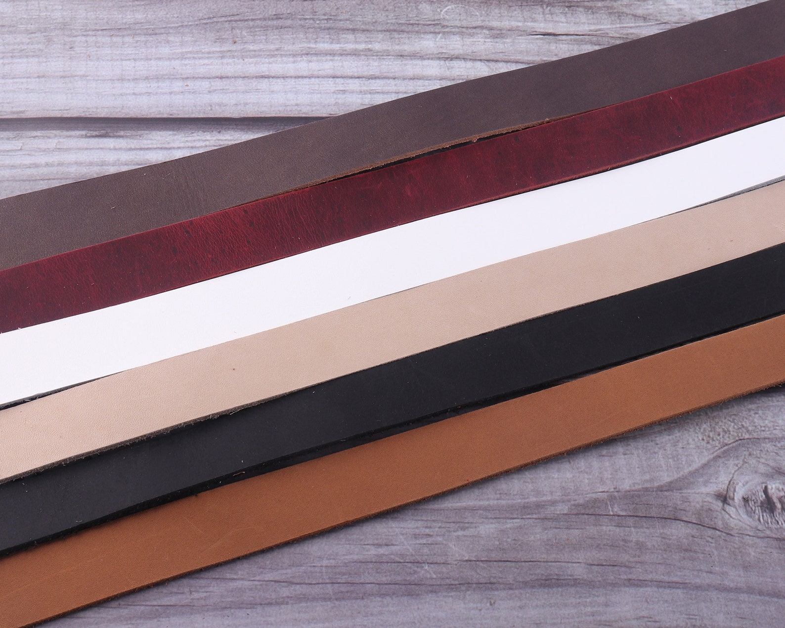 3/4 Wide Natural Leather Blank Strip Strap-flat Leather Straps for Belt ...