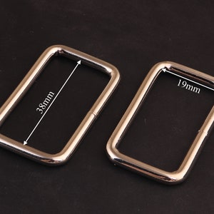 2 Inch/38mm Rectangular Wire Loops / Rings-silver Rectangle Ring,purse ...