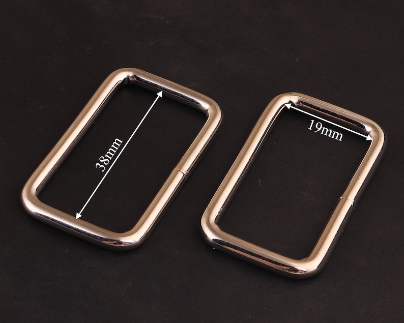 2 Inch/38mm Rectangular Wire Loops / Rings-silver Rectangle - Etsy