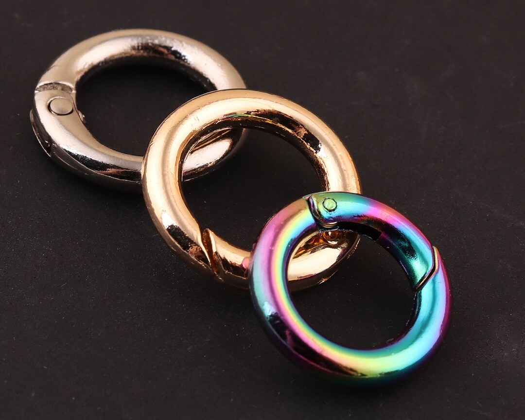 Spring Gate Ring Silver/gold 20*13mm O-rings and Rainbow 18*11 Mm Metal ...