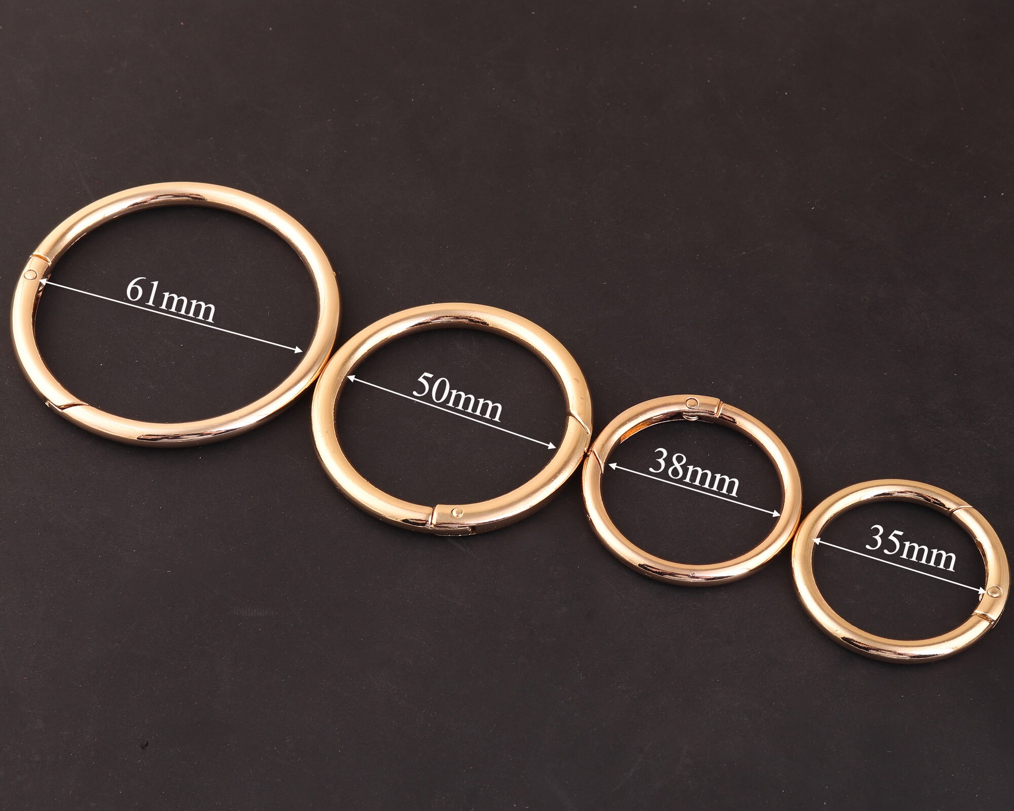 Light Gold O-rings Metal O Ring Spring Ring Clasp Push Gate O - Etsy