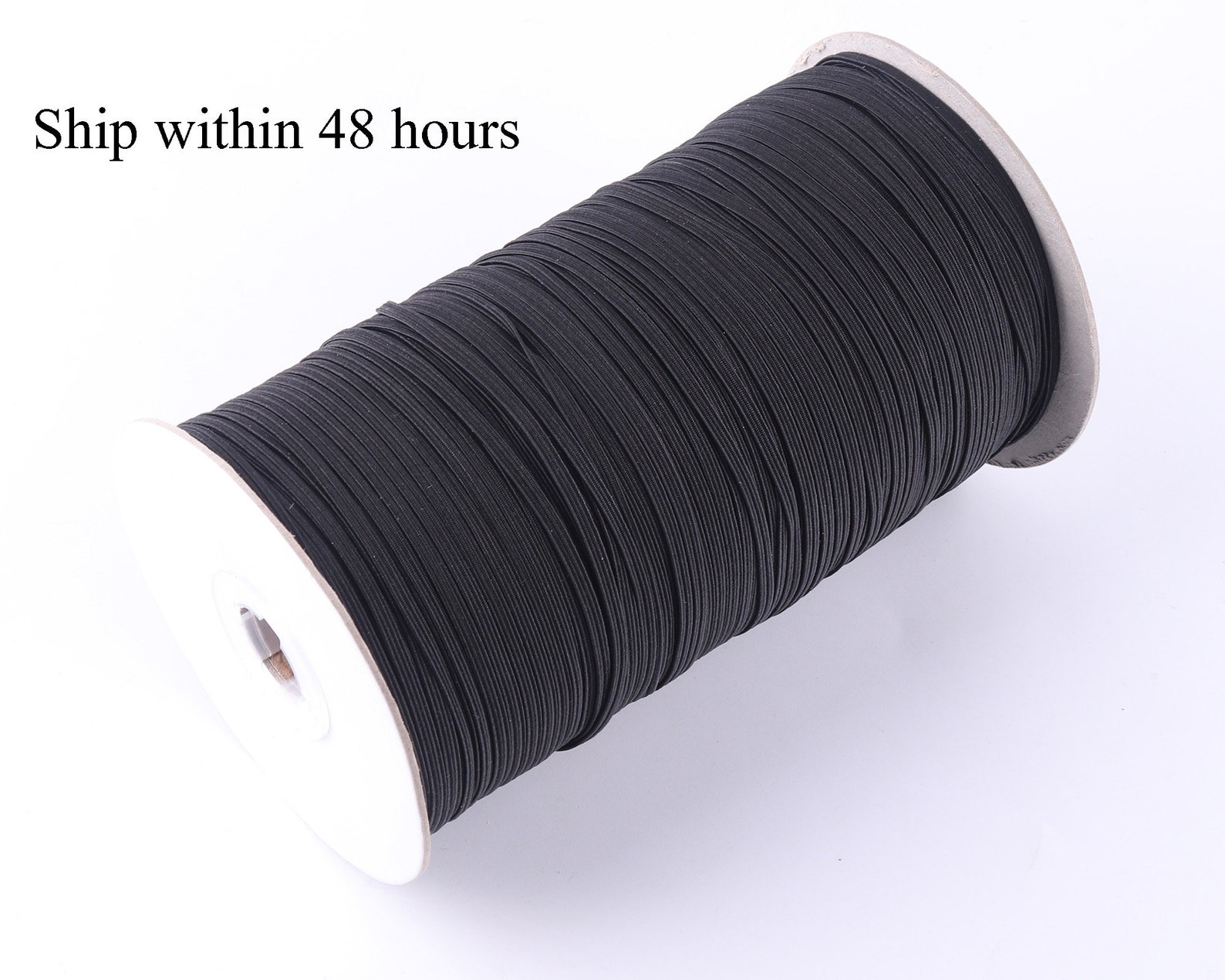 1/8 Elastic Cordblack Flat Elastic Rope Band Stretch - Etsy