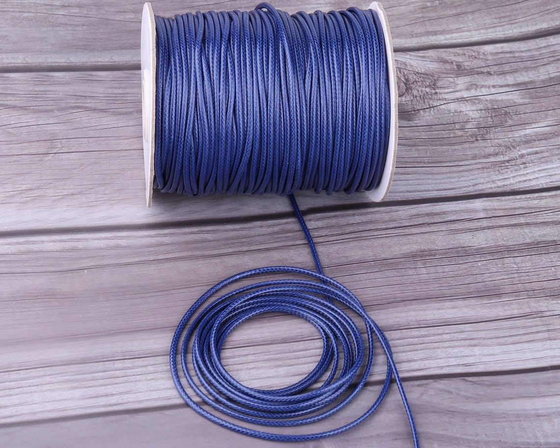 Dark Blue Korean Waxed Cord String Thread 2.0mm for Bracelet | Etsy