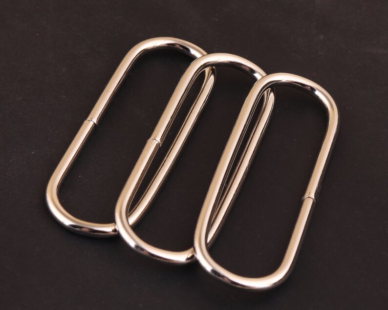 Silver Metal Loop Oval Ring Oval Loop Oval Buckle Square Ring - Etsy