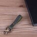 Green Leather Key Chain,men's Leather Key Fob/leather Key Holder ...
