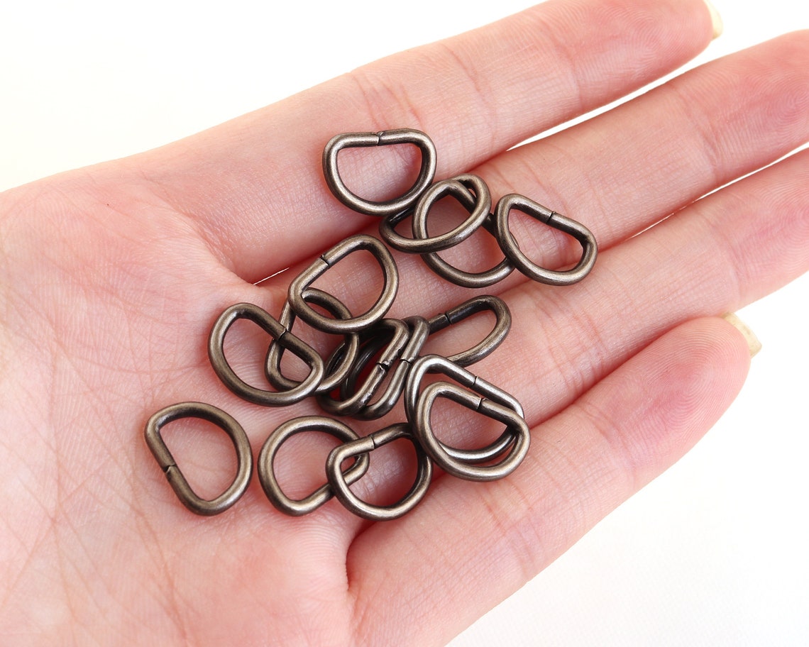 100/200pcs Gunmetal D Rings 3/810mm Small D Ring Metal - Etsy
