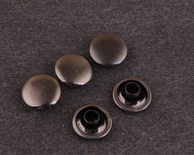 50 Sets 9*9 Mm Gunmetal Stud Rivets Metal Button Studs Screw Studs for ...