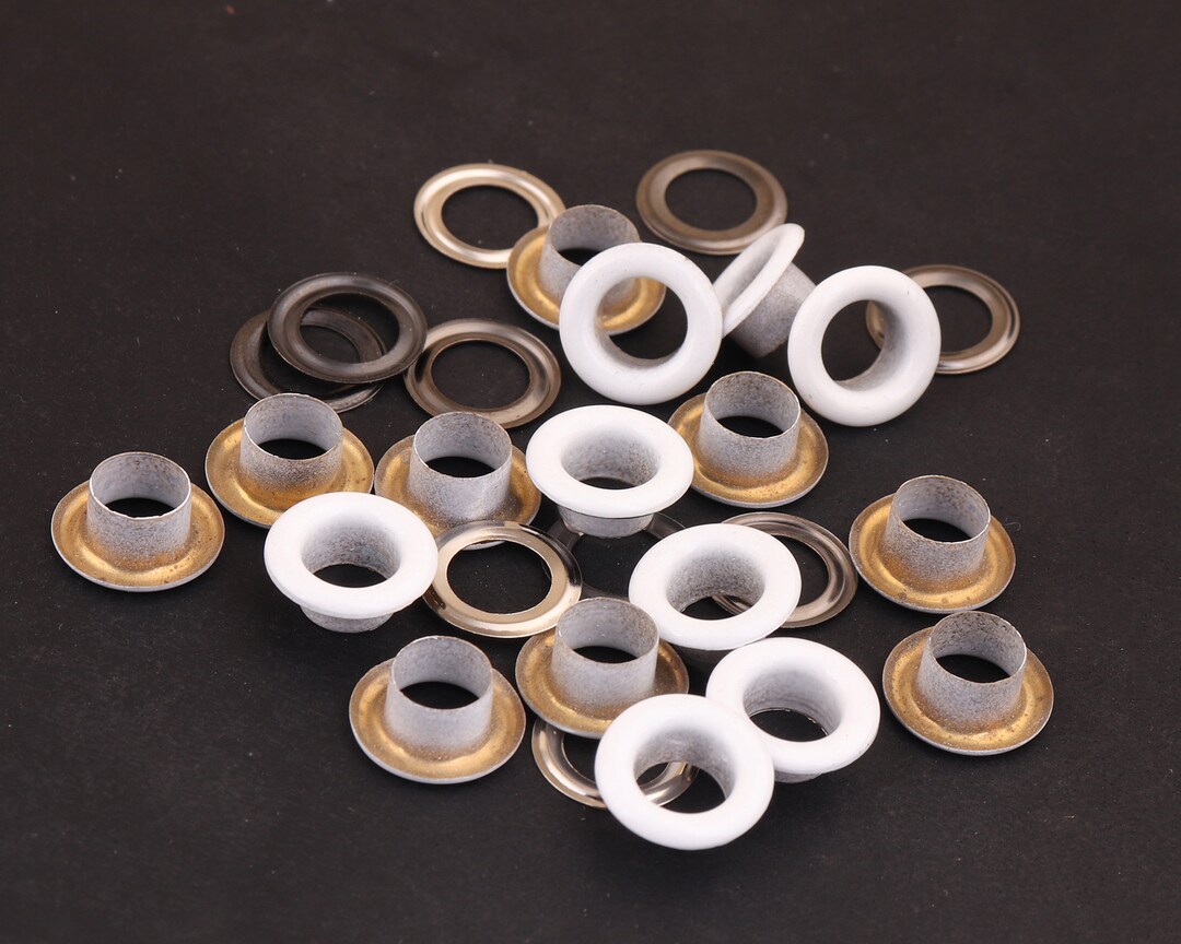 100pcs 6mm Mini White Eyelets Round Grommet Eyelets Studs for Leather ...