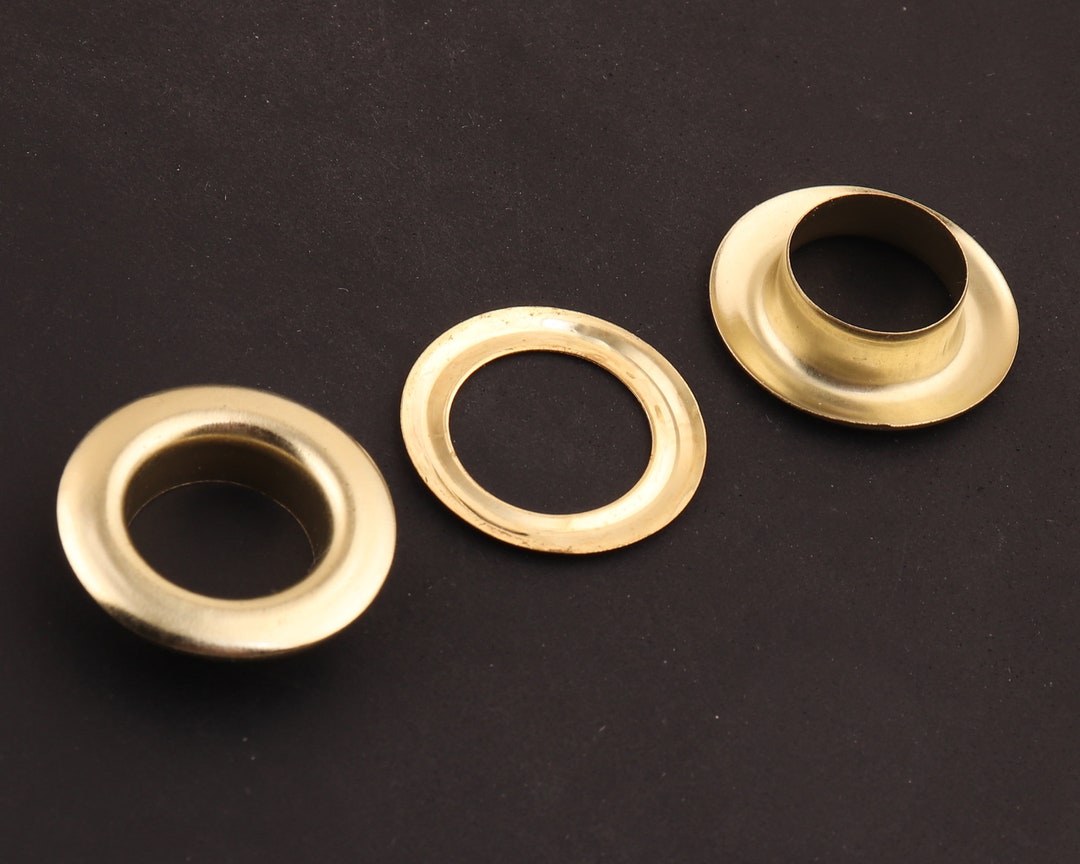 50pcs 23*13 Mm(od * ID ) Light Gold Round Eyelets Hole Grommets Metal ...