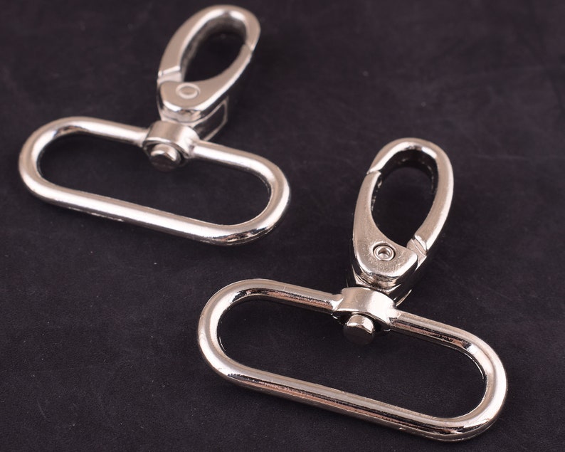 1 1/2 inch 38 mm silver swivel lobster clasp zinc alloy | Etsy