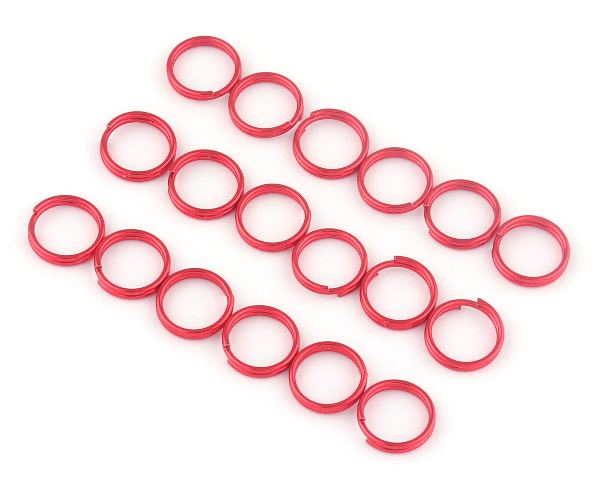 10mm Red Metal Mini Round Split Key Chain Rings Jewelry Charm - Etsy