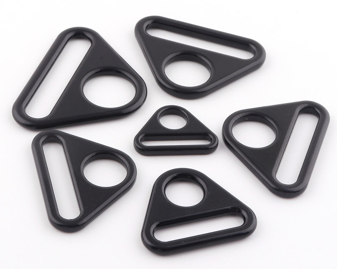 20-39 Mm Black Triangle Rings Buckles Strap Connector Findings Leather ...