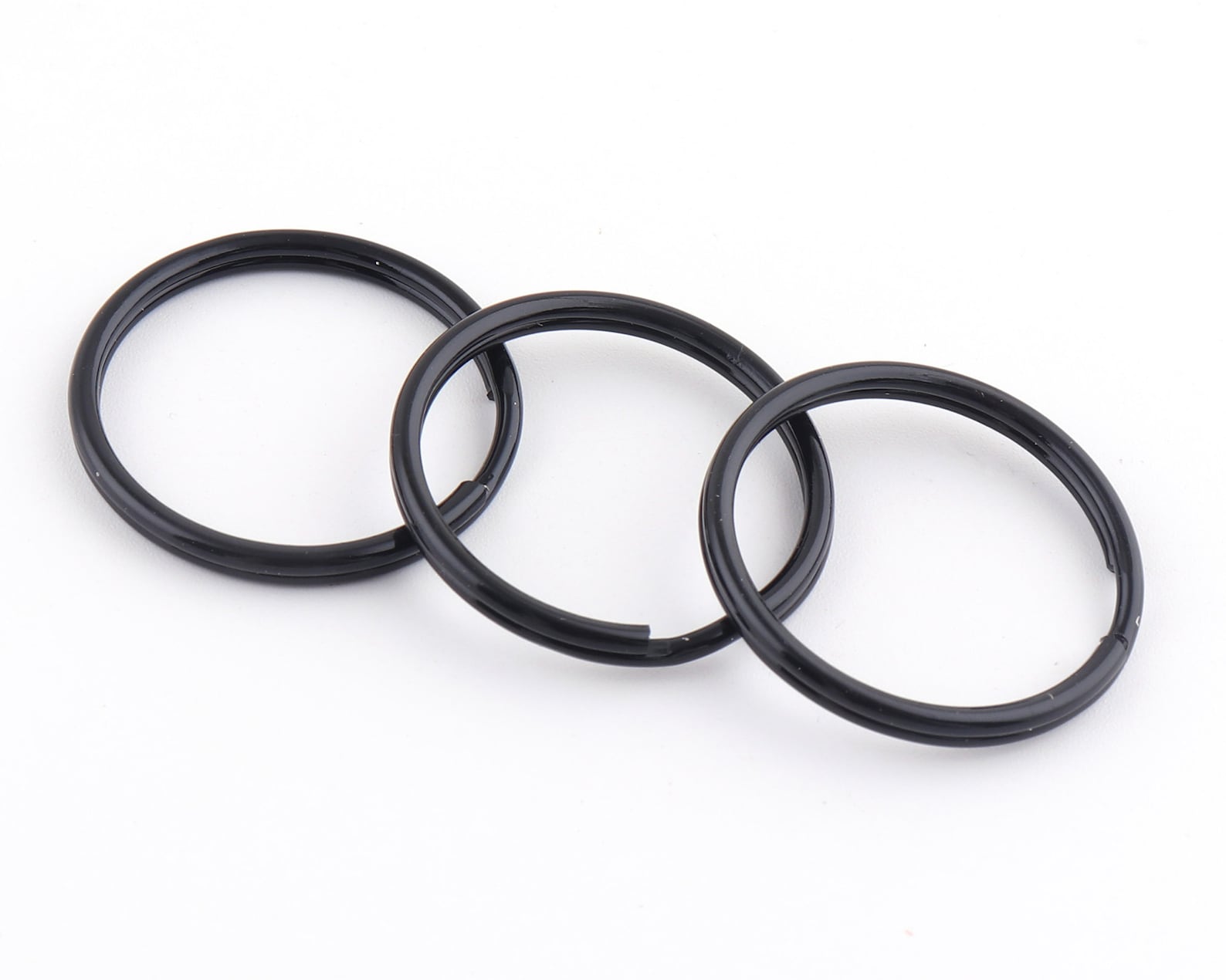 Stainless Steel Split Rings Key Ringsblack and rose gold Flat | Etsy