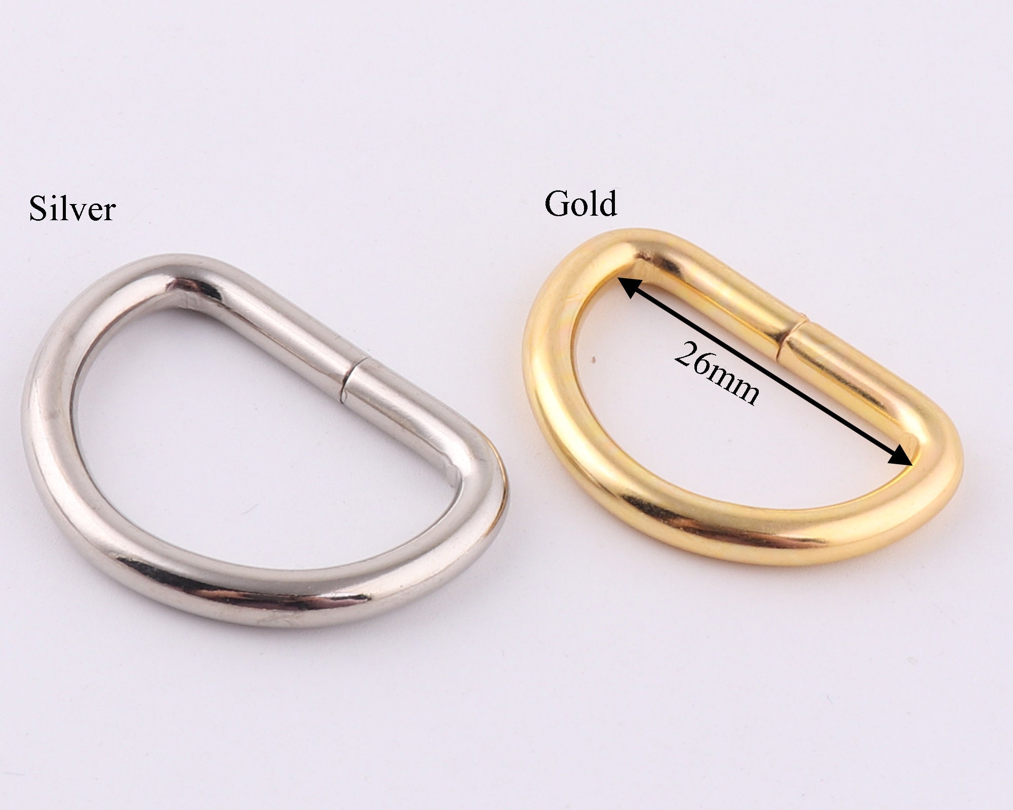 125 mmMetal D Rings Welded D Rings Webbing And Leather | Etsy