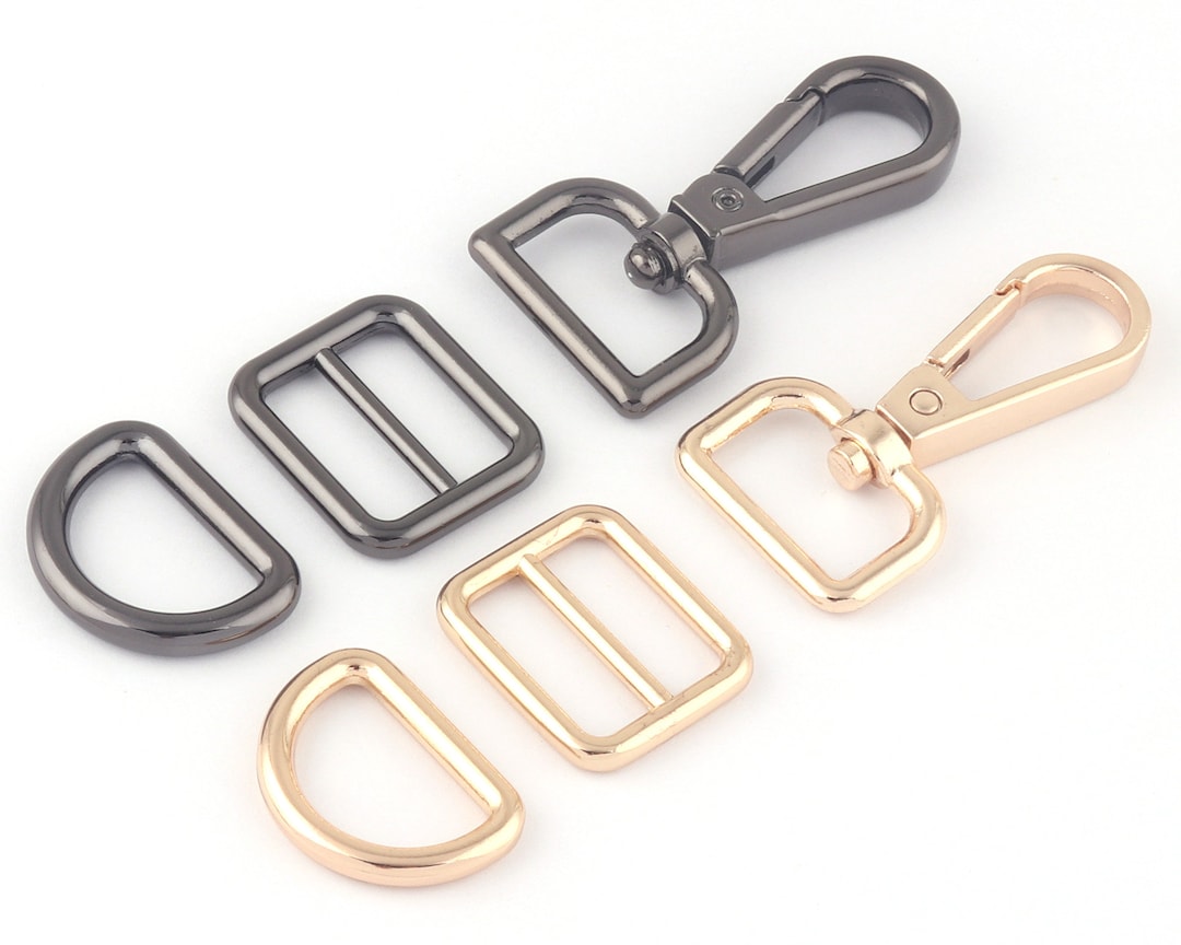 20mm Light Gold Metal Swivel Claw Clasps,d Ring Belt Strap Slide Buckle ...