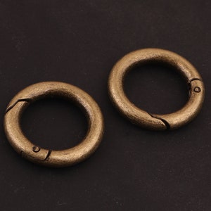Bronze Spring Rings- Spring Gate Ring Round Gate Ring Spring Ring Clasp ...