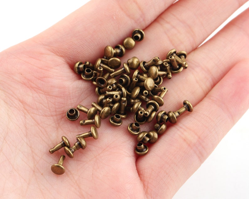 Bronze Material Double Caped Rivets 4mm Mini Rivets Metal - Etsy