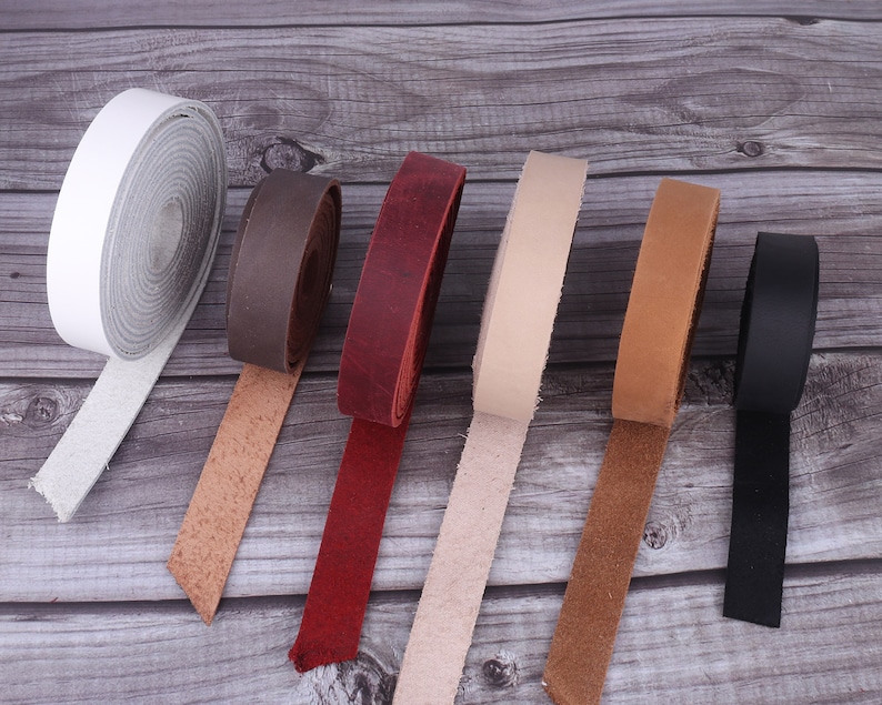 3/4 Wide Natural Leather Blank Strip Strap-flat Leather - Etsy