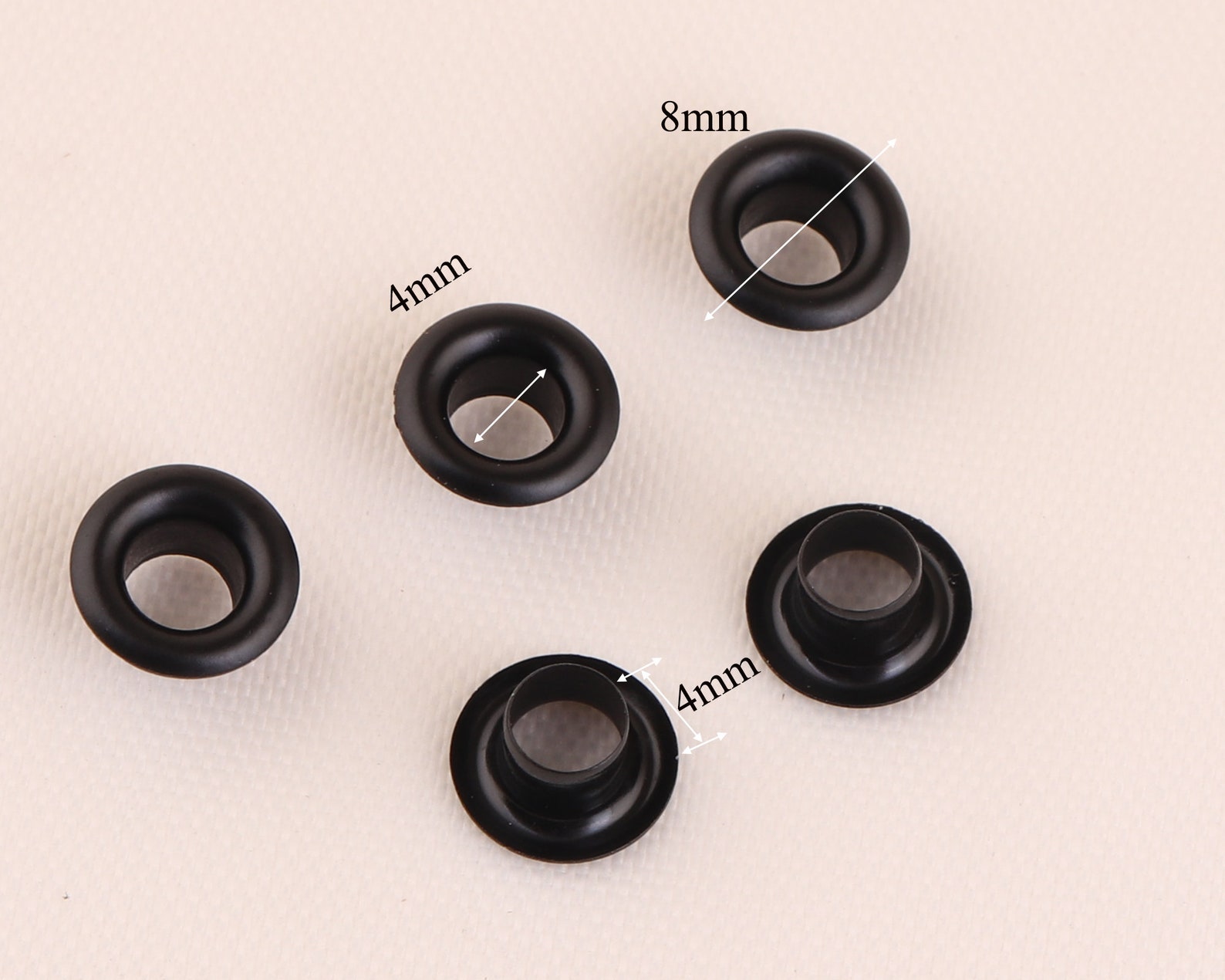 2mm,4mm,6mm Black Round Eyelets Hole Grommets Metal Eyelets Large ...