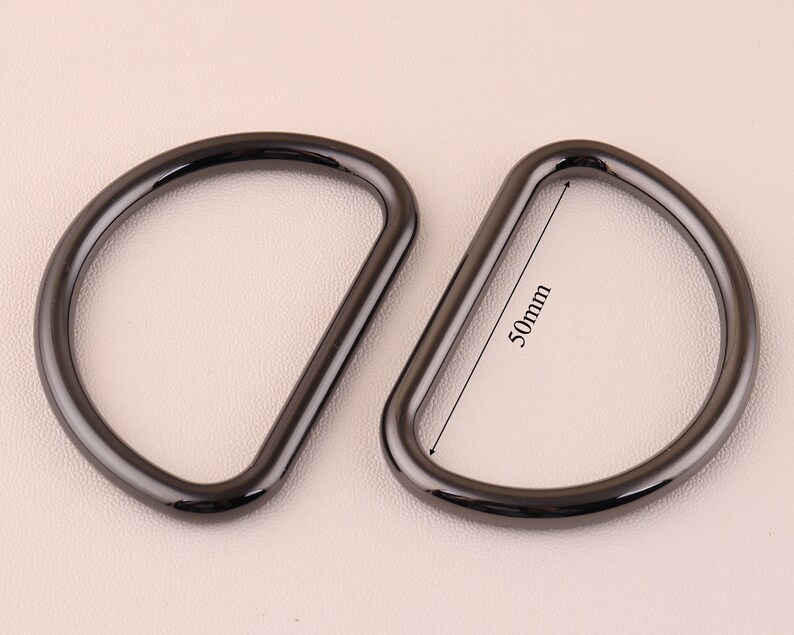 2inch50mmgunmetal D Ring Leash Seamless D Loop D Ring Buckle | Etsy