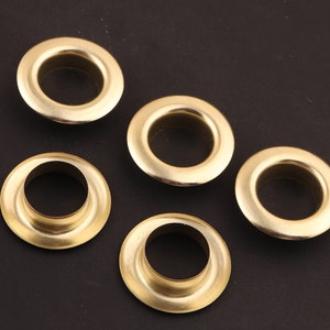 50pcs 23*13 Mm(od * ID ) Light Gold Round Eyelets Hole Grommets Metal ...