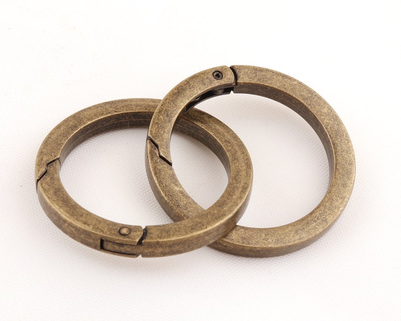 Flat Round Spring Gate Ring Spring Ring Clasp-spring Snap Hook | Etsy