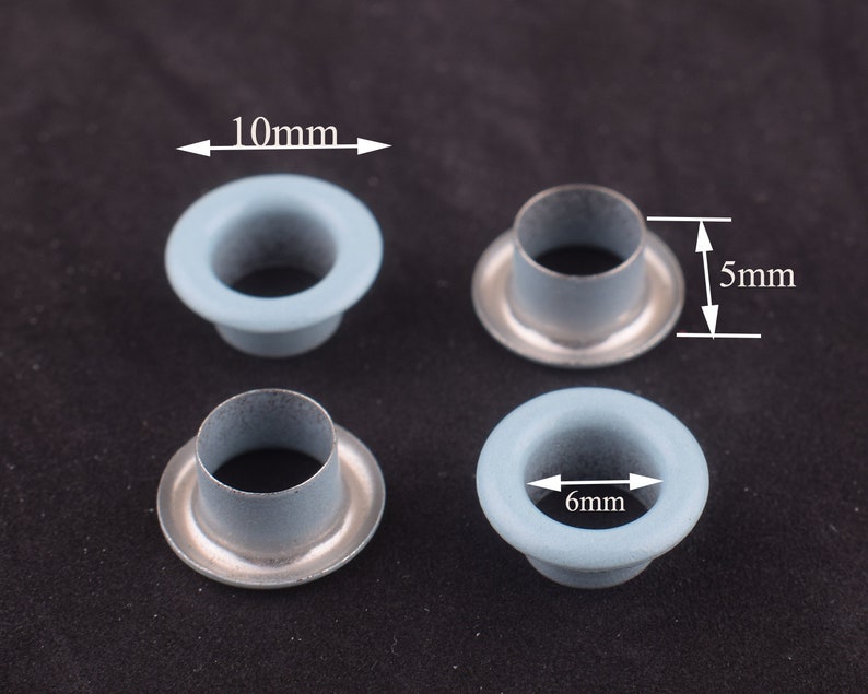 100pcs 6mm Sky Blue and Bronze Eyelet Grommets Hole Round - Etsy