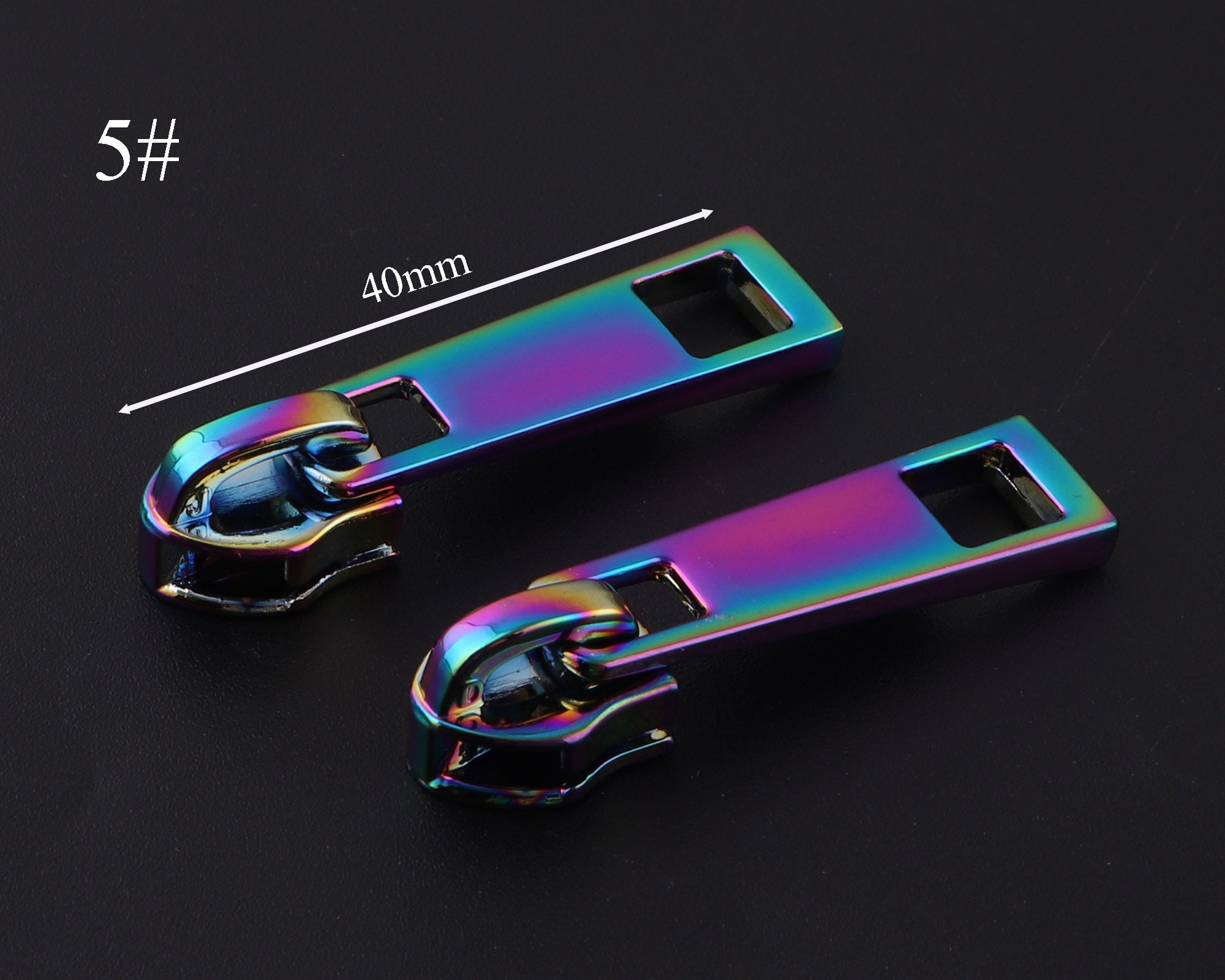 Rainbow 3 and 5 Zipper Heads Pullermetal Zipper - Etsy