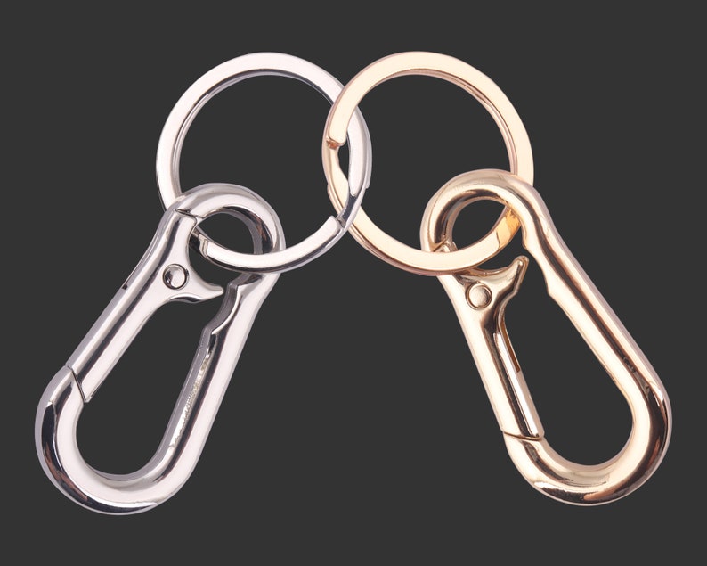 Gold Metal Carabiner Clip Key Ring Key Chain Key Charm Holder Organizer ...