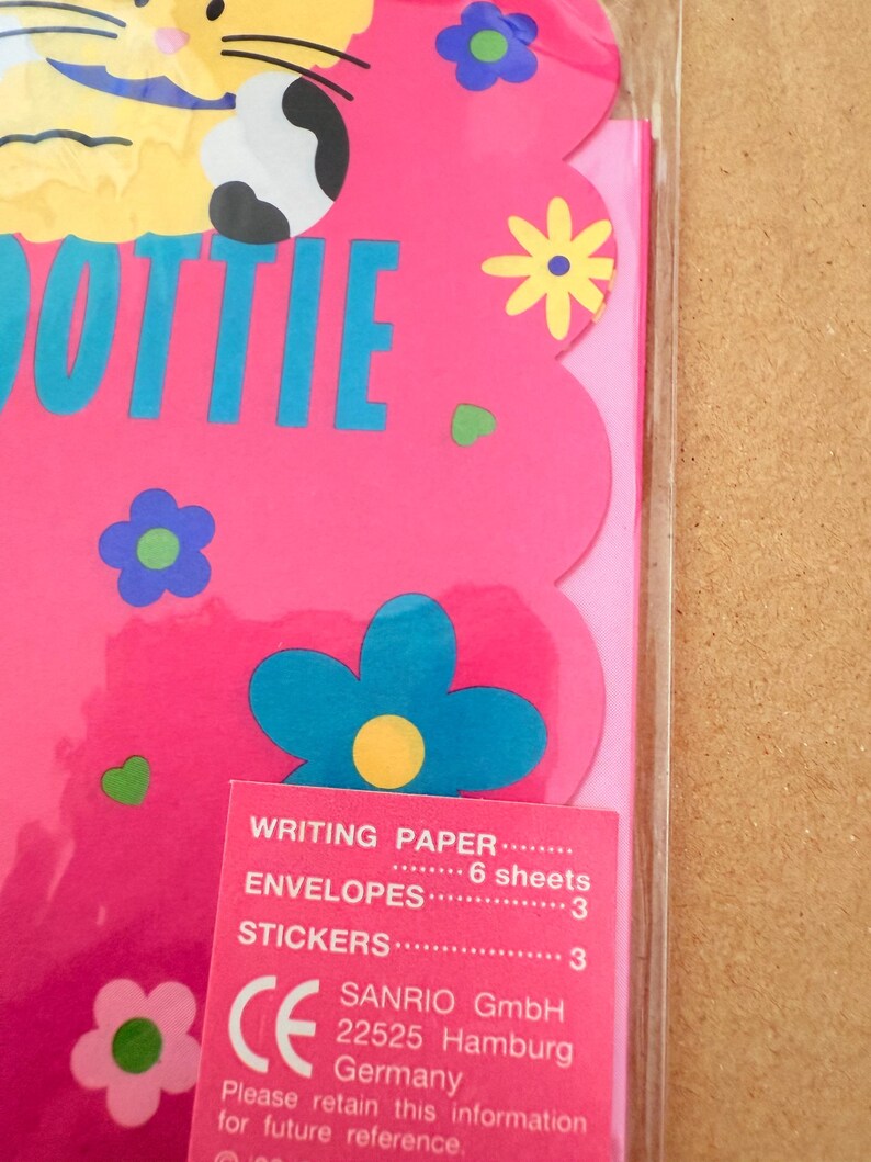 Vintage Sanrio Spottie Dottie Letter Set Writting Paper Envelope Cute ...