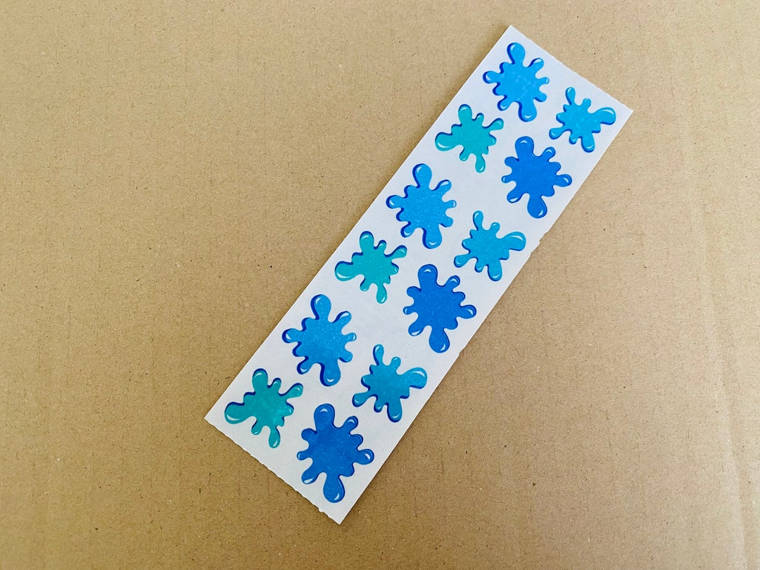Vintage Sandylion Glittery Water Splash Sticker Strip - Etsy