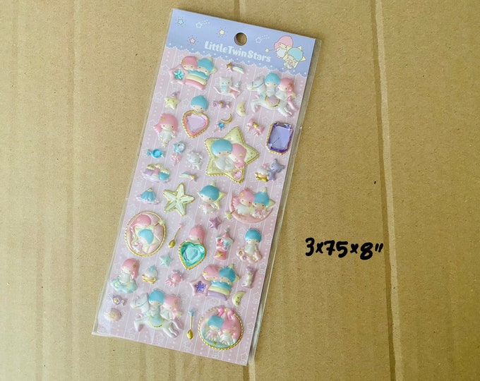 Sanrio Little Twin Stars LTS Kiki Lala Jewel Stickers Cute Kawaii ...