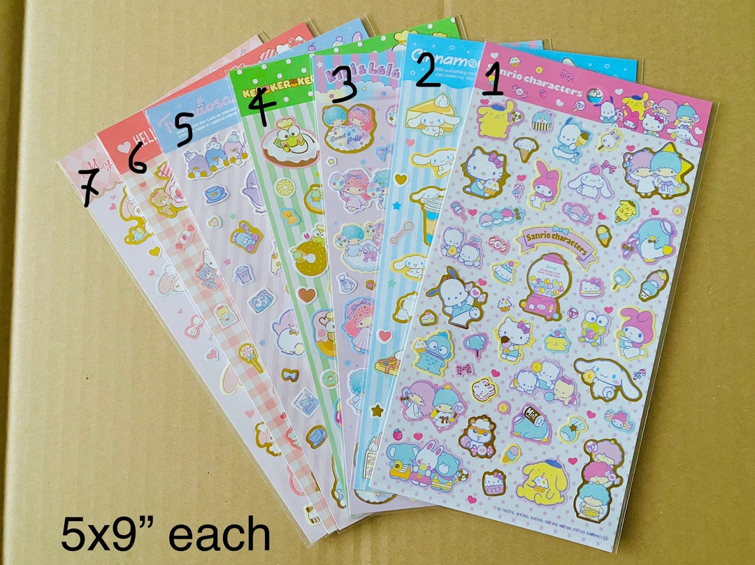 Sanrio Characters Sticker Hello Kitty Keroppi Cinnamoroll My Melody ...