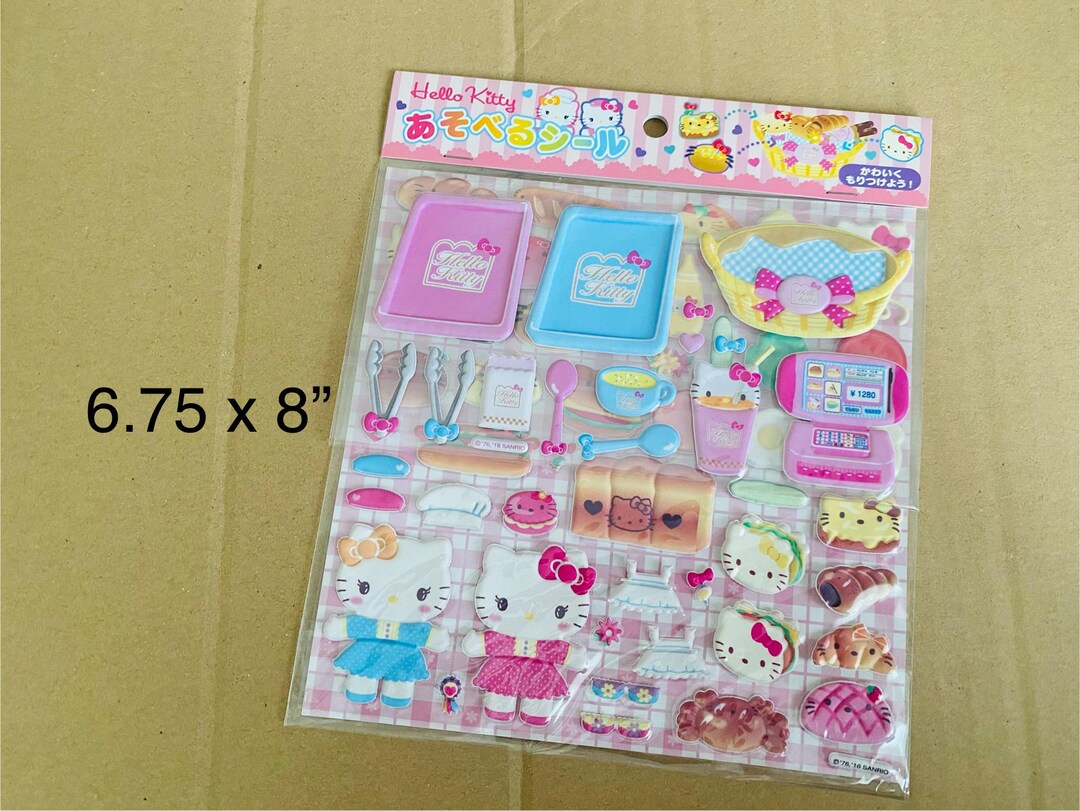 Sanrio Hello Kitty Hello Mimi Decorate the Cafe Puffy Stickers Cute ...