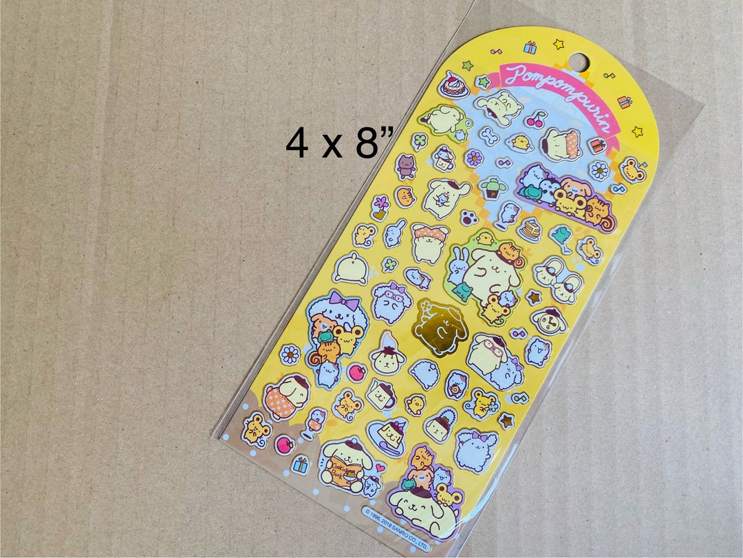 Sanrio Pompompurin and Friends Sticker Sheet Cute Kawaii Collectible - Etsy
