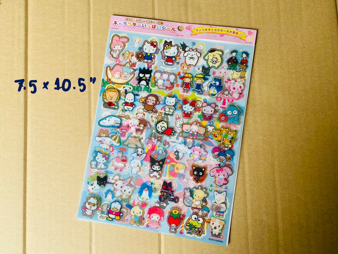Sanrio Characters Stickers 2sheets in One Pack Hello Kitty My Melody ...
