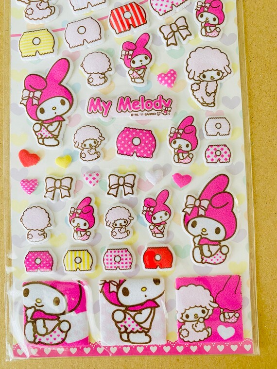 Paper Stickers Sanrio my melody puffy sticker Sheet cutr kawaii etna.com.pe